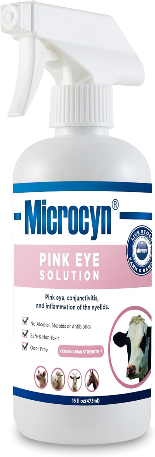 Pink Eye Solution for Livestock – Gentle Eye Care Formula Supports Rel ...